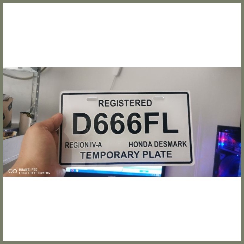 ☂ ♀ Temporary Plate Number LTO Format 3mm/4mm | Shopee Philippines