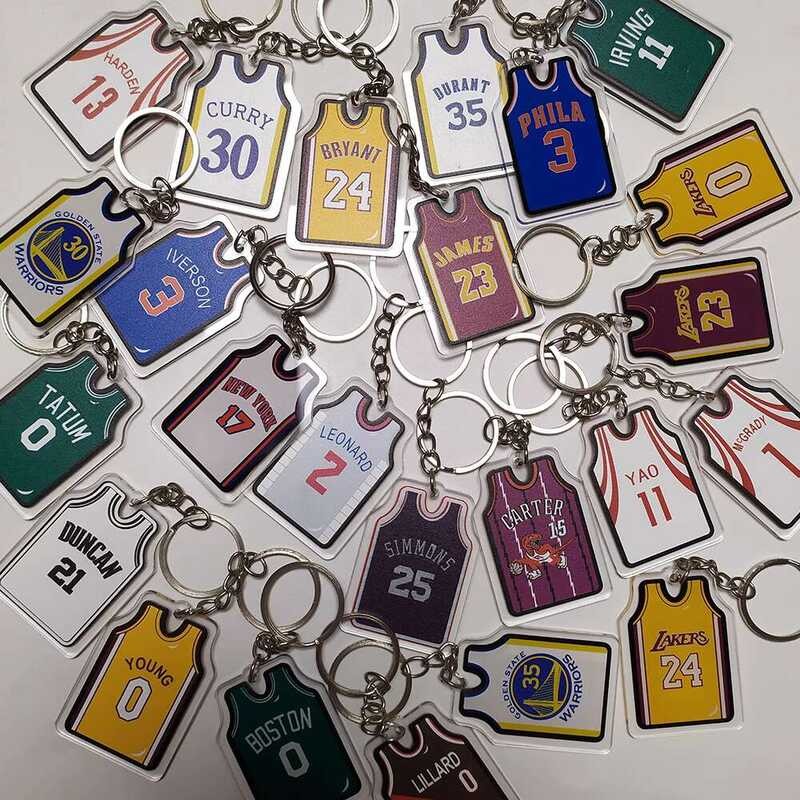 James Kobe Curry Irving Basketball Stars Acrylic Backpack Pendant ...