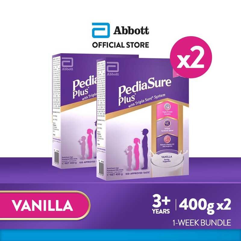 Pediasure Plus 3+ Vanilla 400G Bundle Of 2 For Kids Above 3 Years Old ...