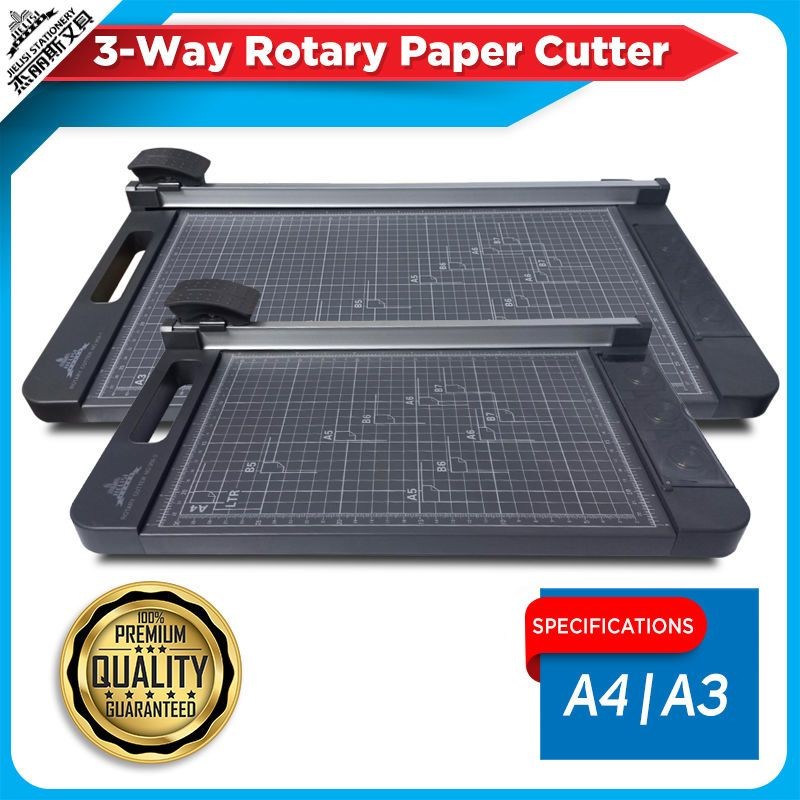 JELESI 3 Way Rotary Paper Cutter A4 / A3 Size | Shopee Philippines