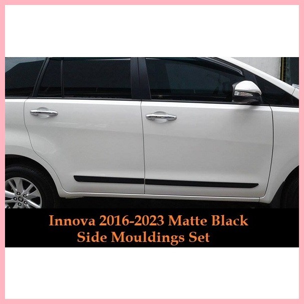 Toyota Innova 2016 to 2023 Matte Black and Chrome Side Mouldings ...