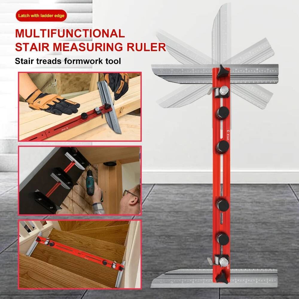 Template Tread Professional Scribe Stair Measuring Tool Jig for Risers ...