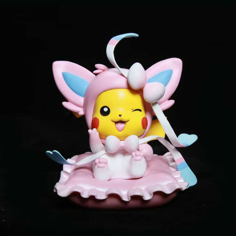 Pet Elf Fairy Eevee Pikachu Mewtwo Snorlax Cosplay Anime Figure Model ...