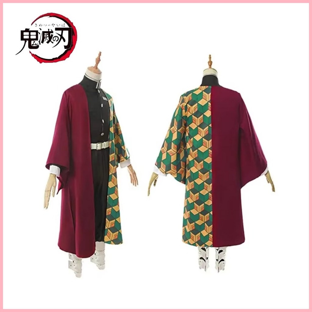 Anime Demon Slayer Tomioka Giyuu Cosplay Costume Accessories Suit ...