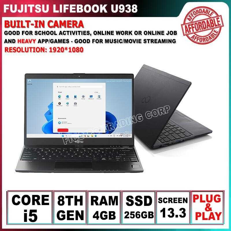 Fujitsu U938/U937 Core I5 8Th Gen 4Gb RAM 256Gb SSD 1920X1080 With ...