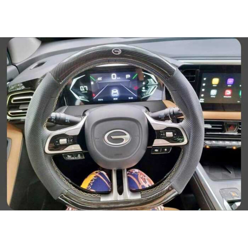 GAC Gs3 EMZOOM Carbon Fiber Leather Steering Wheel Cover D Shape Gs3 ...