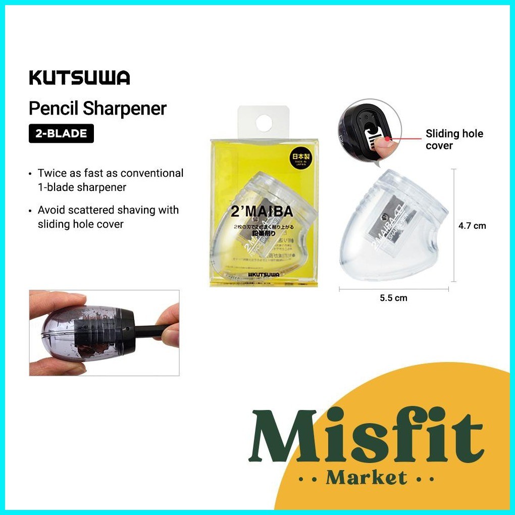 Kutsuwa Pencil Sharpener 2-BLADE/KEZURU/TOGAR Pencil Sharpener | Shopee ...