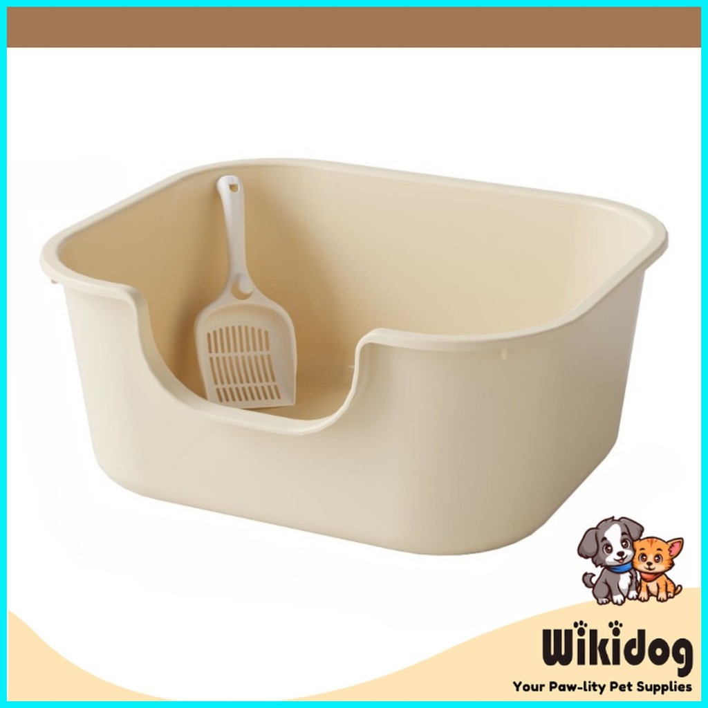 Candy Color Semi-Enclosed Extra-Large Space Litter Box Kitten With ...
