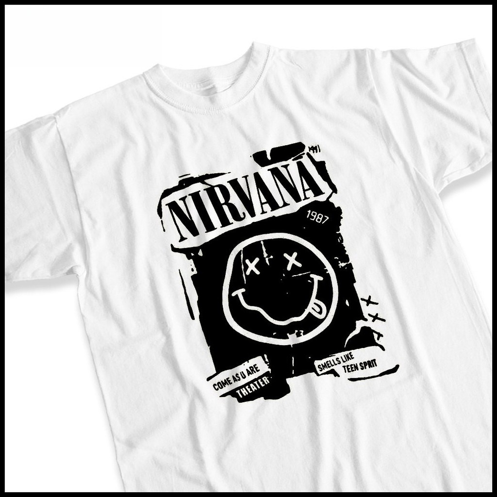 READY STOCK ）Coolbo BAND SHIRT - NIRVANA V3 SHIRT DESIGN Short Sleeve ...
