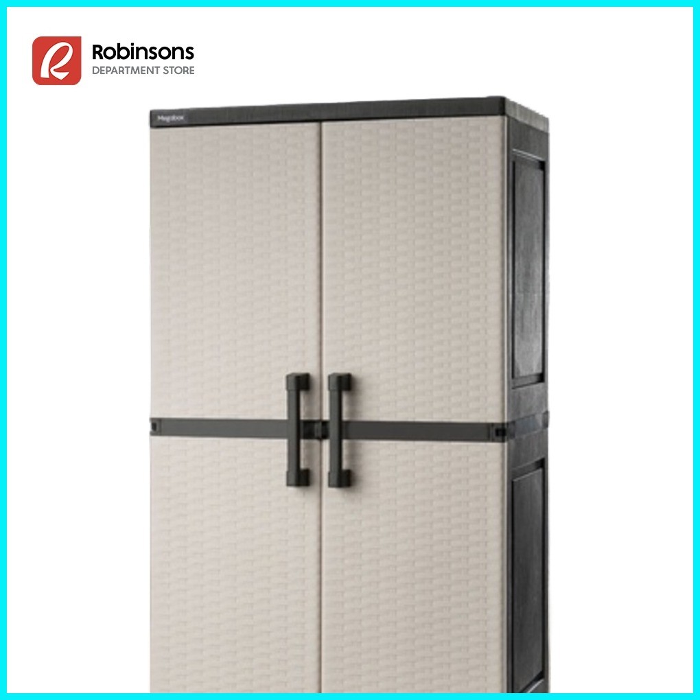 Megabox Boho Wardrobe Cabinet with 2 Drawers in Latte Beige | Shopee ...