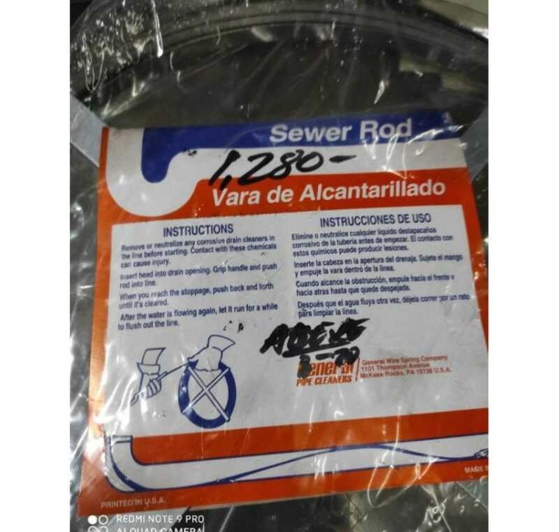 Sewer Rod O Plehe , Panundot 1/2X50 Feet Heavy Duty U.S. Made (Clears ...