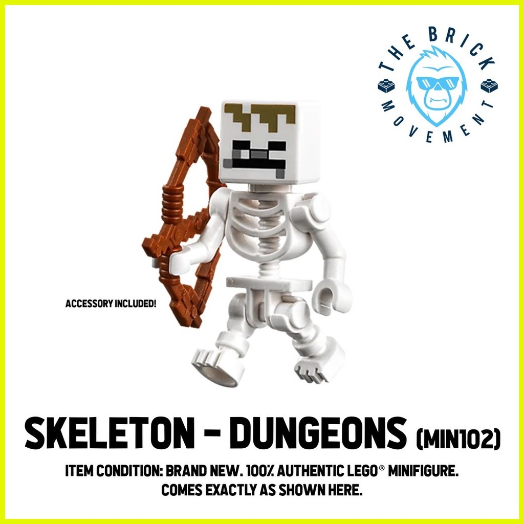 LEGO® MINECRAFT Cube Skeleton (Dungeons) Minifigure | Shopee Philippines