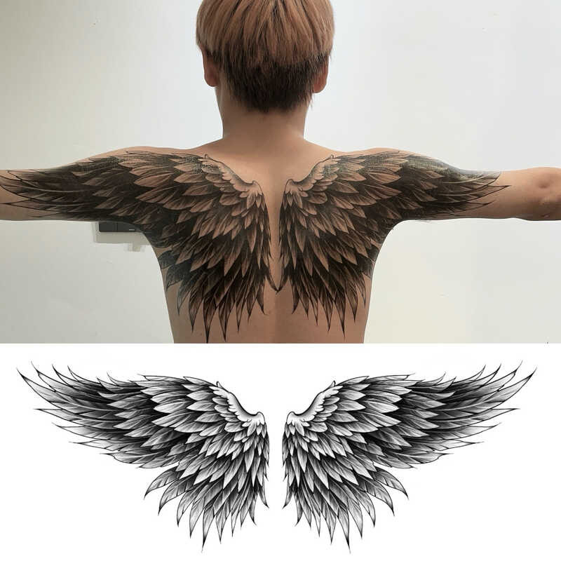 Ang Mga Pakpak Tattoo Stickers Ay Walang Tubig, Matagal At Mahaba Sa ...