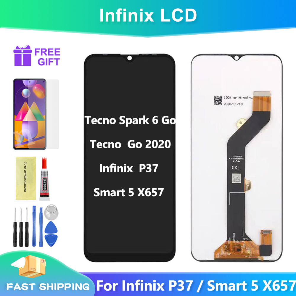 LCD For Tecno Spark 6 Go 2020 2021 2022 2023 2024 / Smart 5 X657 X657C LCD Display Touch Screen ...