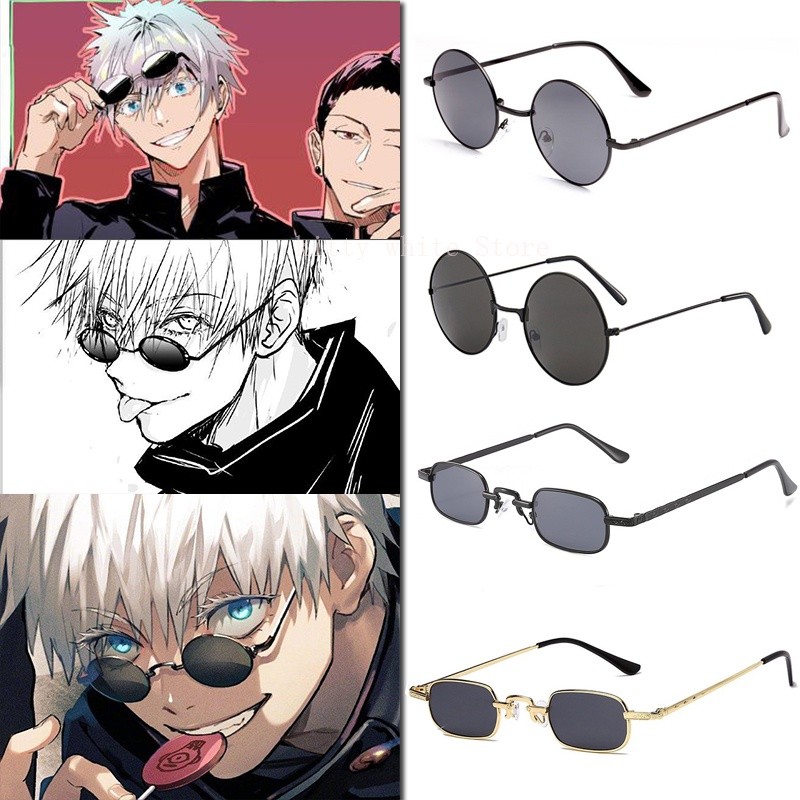 Gojo Satoru Glasses Anime Jujutsu Kaisen Gojo Satoru Cosplay Black ...