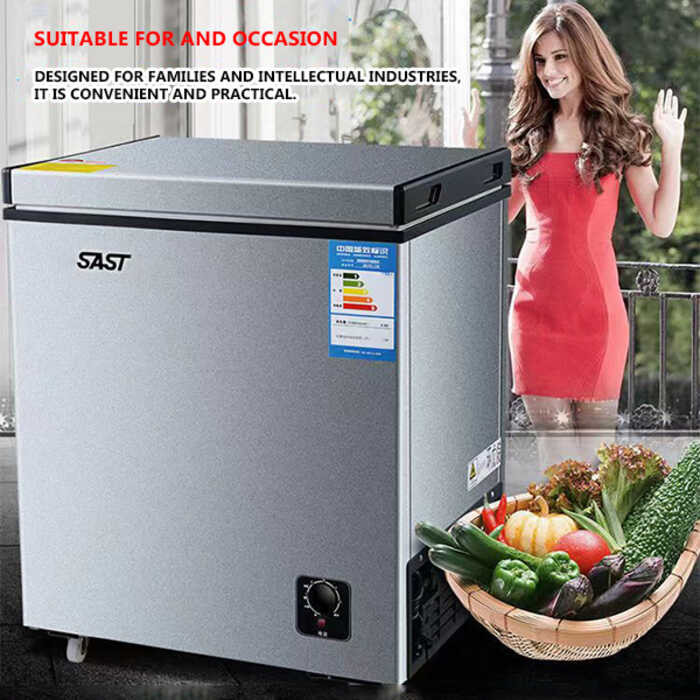 Chest Freezer 3.5Cu.Ft Deep Freezer Top Door Mini Freezer Low Noise ...