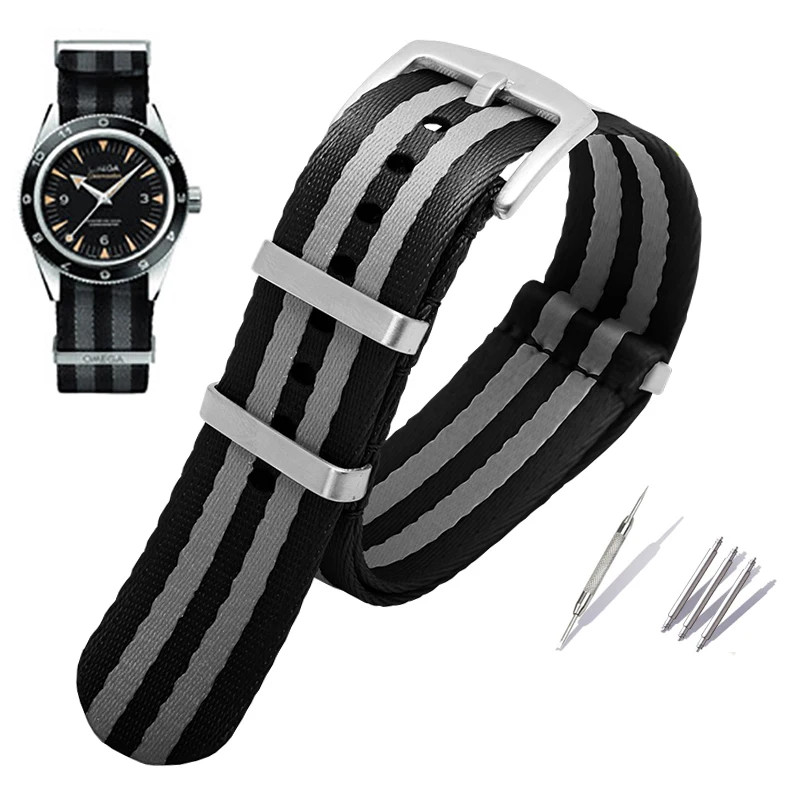 Nylon Strap for O-Mega Tudor Seiko Seamaster 007 Commander Watch, One ...