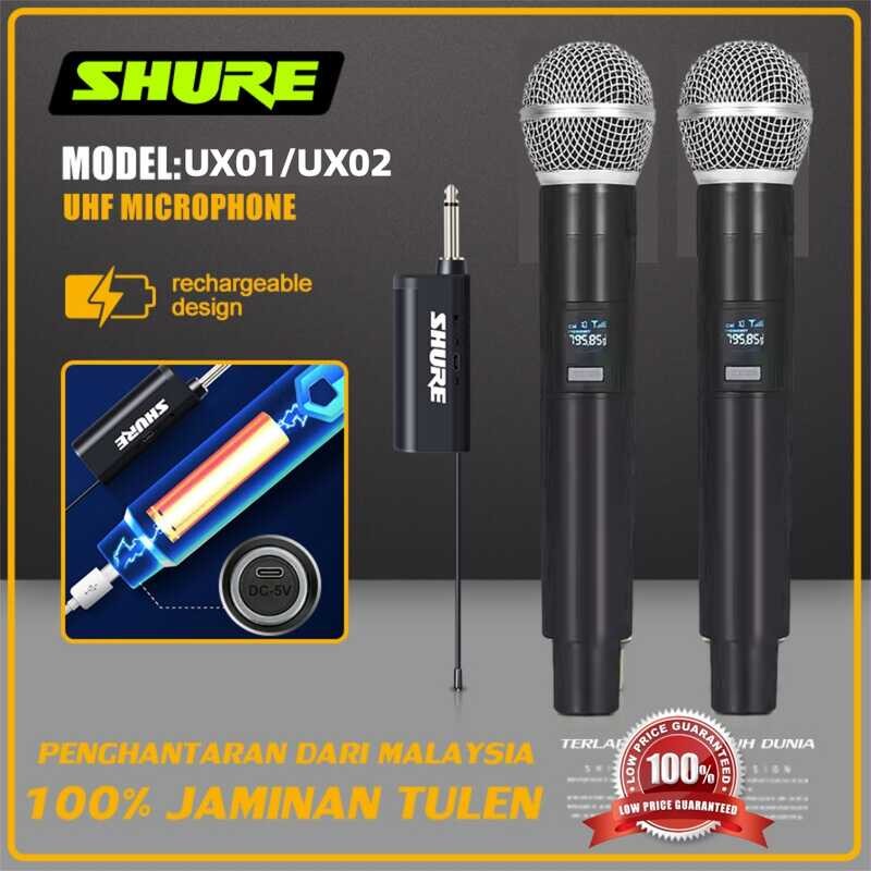 Shure Sm58 Ux01/Ux02 UHF Wireless Microphone With 5V Charging ...