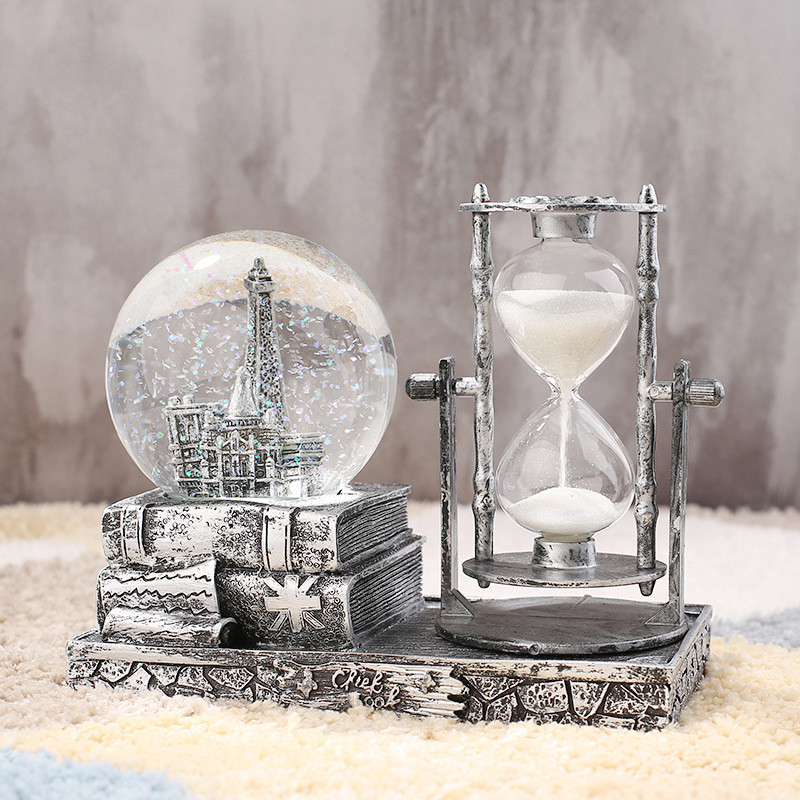 Yo-Fun LED Crystal Ball Hourglass Decor Snow Globe 30 Second Timer Home ...