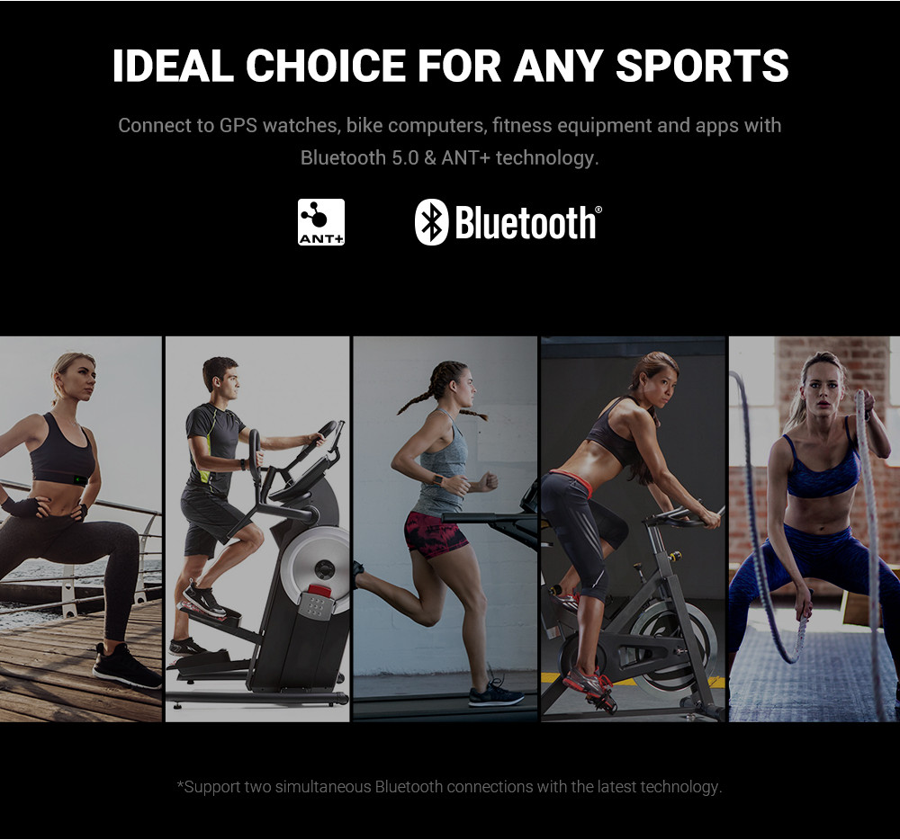 COOSPO H9Z Rechargeable Heart Rate Monitor Chest Strap Bluetooth5.0 ...