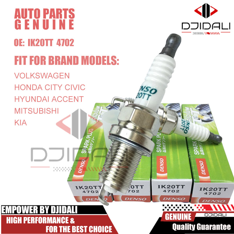 DENSO IK20TT Spark Plug (Set of 4) for VOLKSWAGEN HONDA CITY CIVIC ...