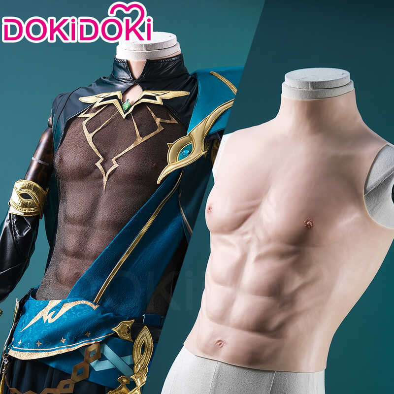 SA STO Game Anime Dokidoki Men Realistic False Fake Chest Muscle ...