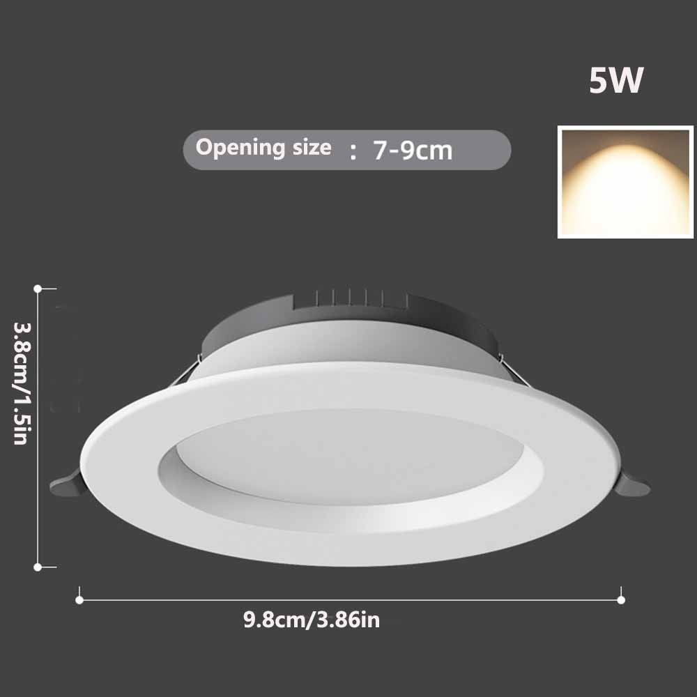20PCS LED Downlight 3 Colors Dimming Downlight Warm White/Cold White ...