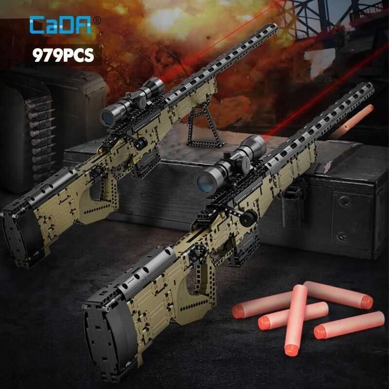 Cada 979Pcs City Technical Police Weapon Sniper Building Bloc For ...