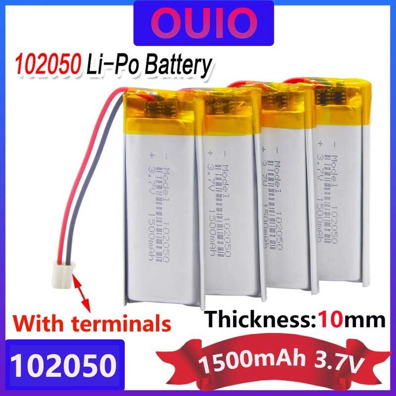 Portable 5 3.7V 1500mAh Li-polymer Battery 102050 Cell Li-Po ...