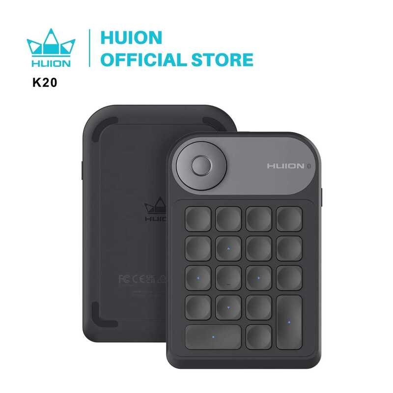 K20 Huion Keydial Mini Keyboard For Drawing Tablet, PC And Phone,18 ...