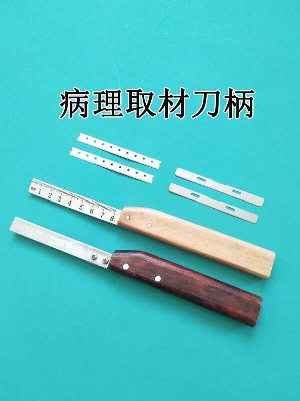 ☝ Knife Handle Wooden with Scale Tissue Biopsy Blade Lycra 819 Feather ...