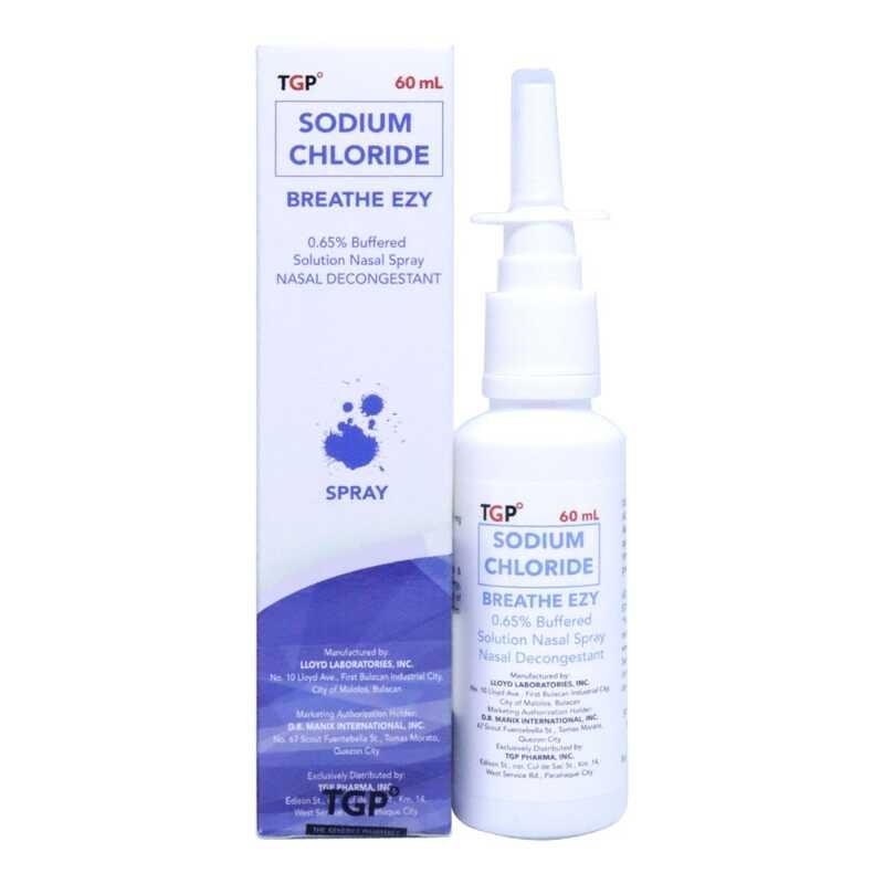 TGP Nasal Spray Sodium Chloride Solution 0.65% 60Ml | Shopee Philippines