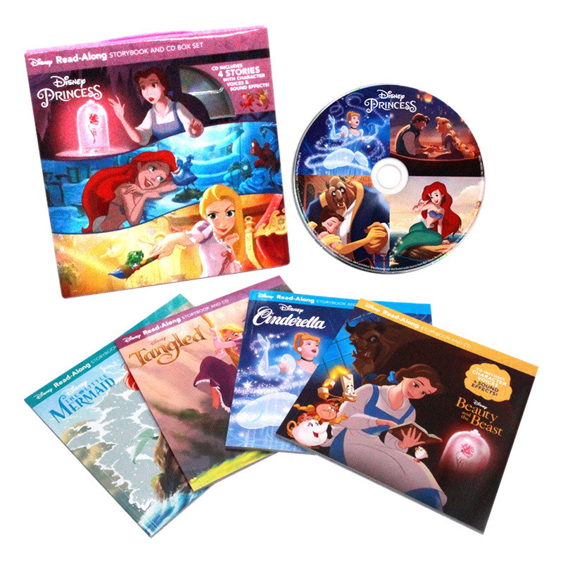 Disney Princess Story 4-Book Box Set English Original Picture Books ...