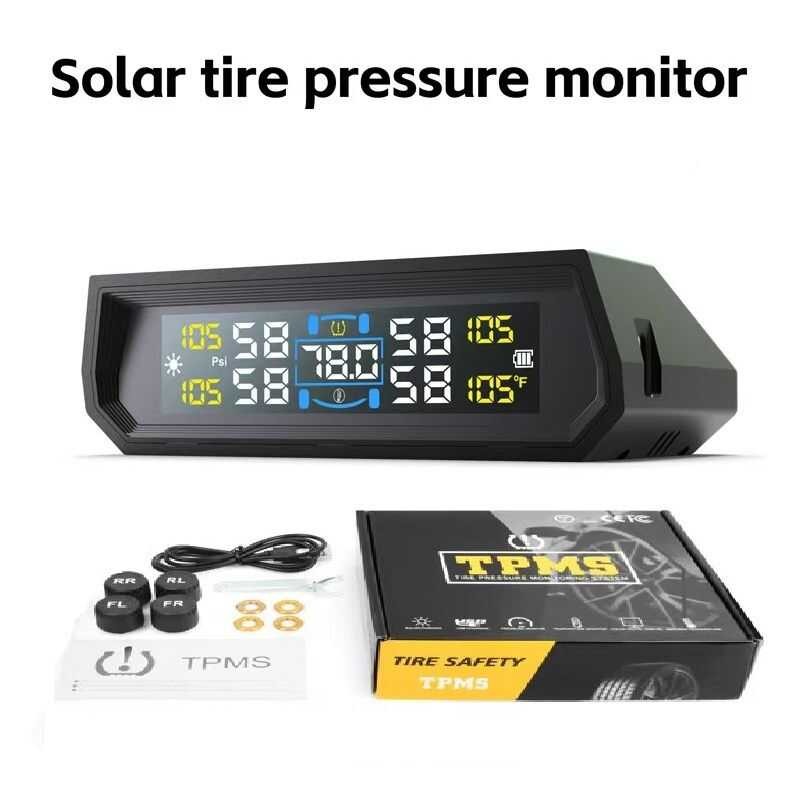 TPMS Wireless Tire Monitoring System Second Generation Solar Car Tyre ...
