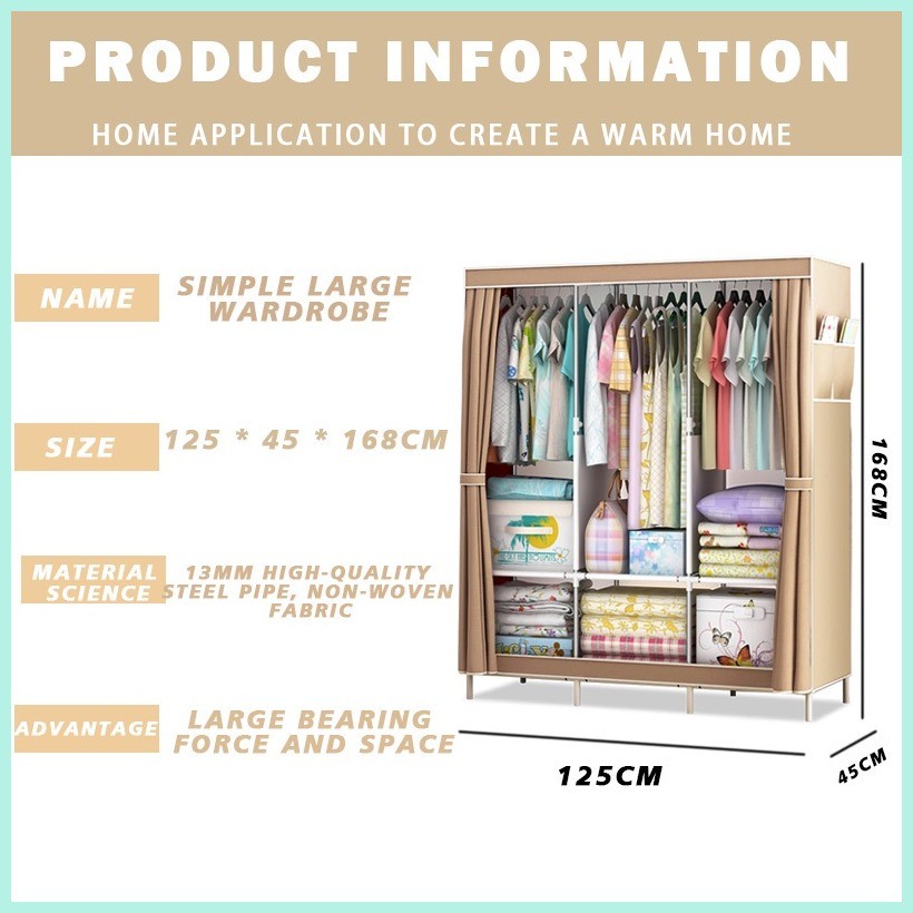 Fashion Non-woven Clothes Storage Cabinet High Quality Multifunctional ...