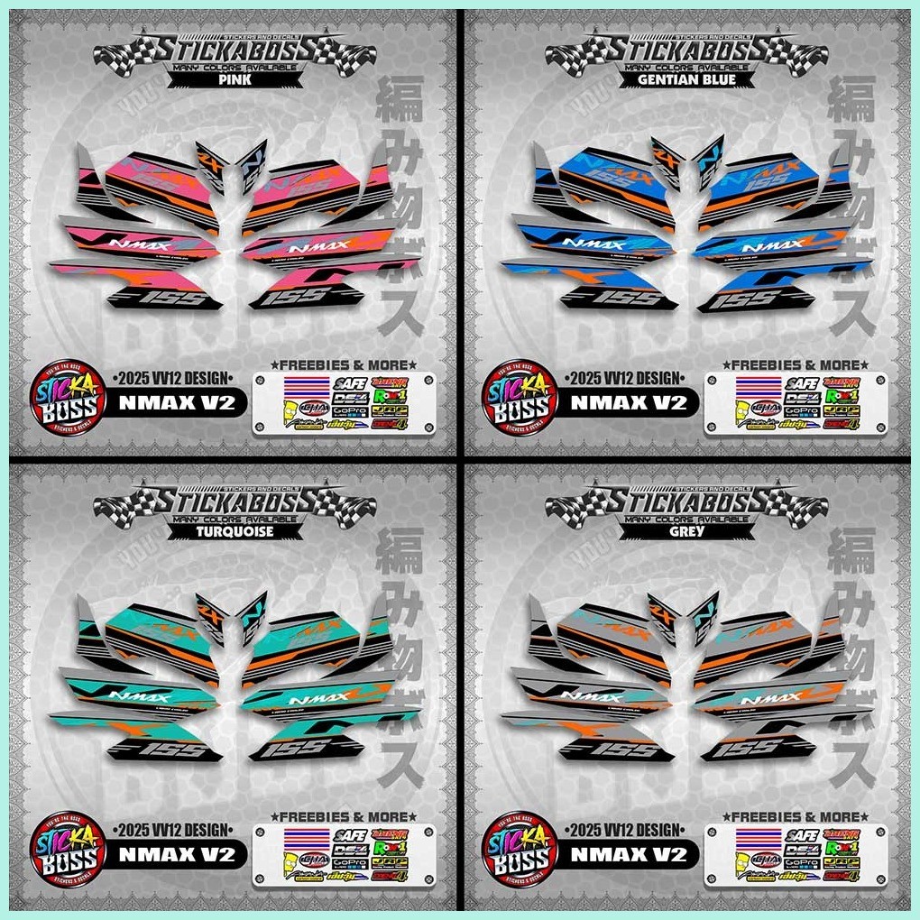 NMAX V2 MALAYSIAN STICKER DECALS ( 2025 VV12 DESIGN )【WITH FREEBIES ...