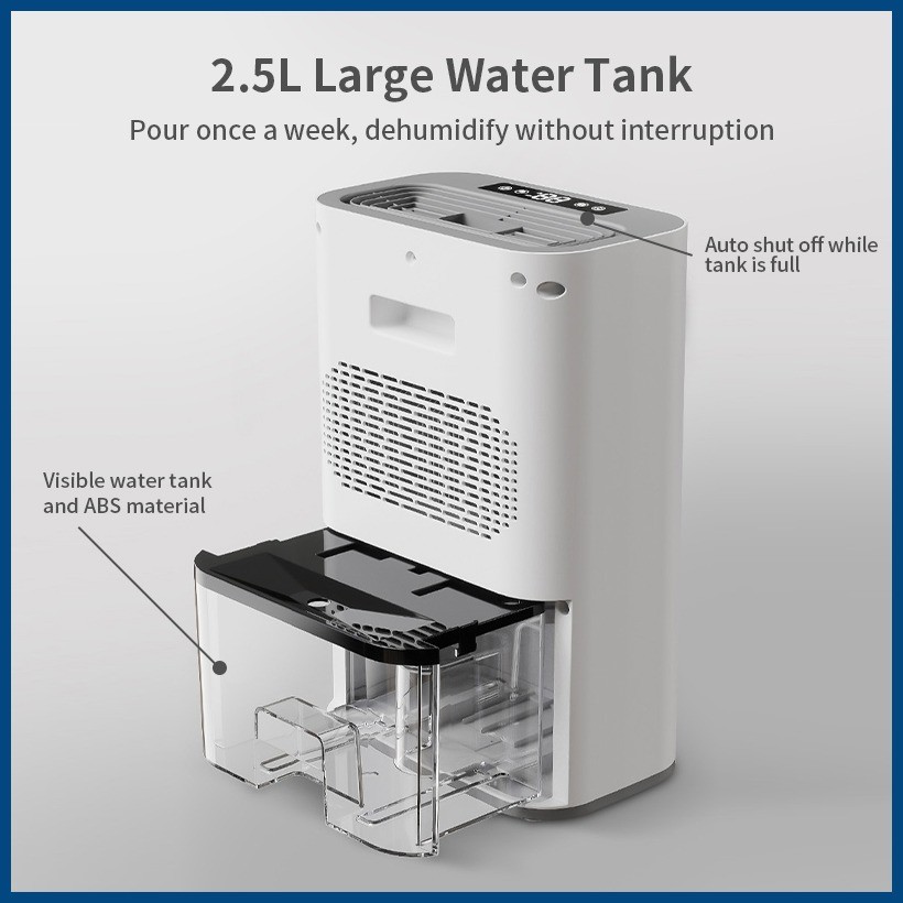 ♀ Simplus Air Dehumidifier 2.5L Tank Auto-Shutoff Low Noise Home ...