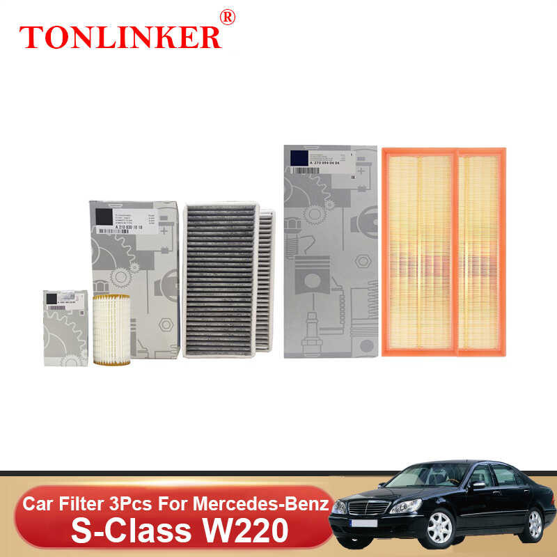 Cabin TONLINKER Air Oil Filter Para Sa Mercedes Benz S Class W220 S320 ...