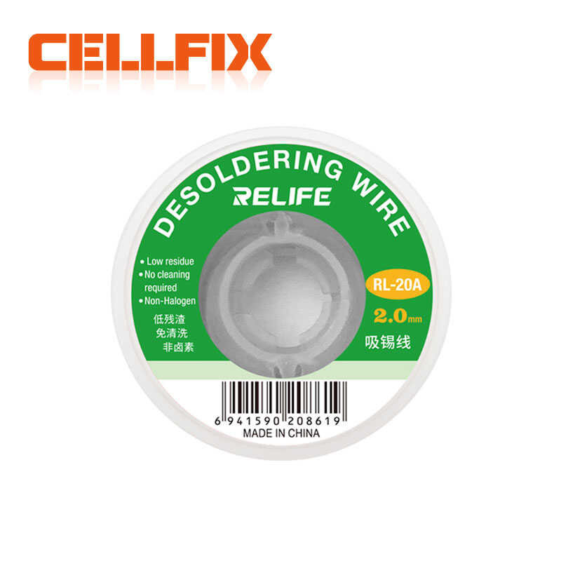 2025 RELIFE RL-20A Desoldering Braid Tape Copper Welding Solder Remover 2 mm Wire Soldering Wick ...