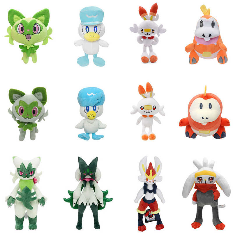 Meowscarada Sprigatito Floragato Plush Toy Scorbunny Raboot Cinderace ...