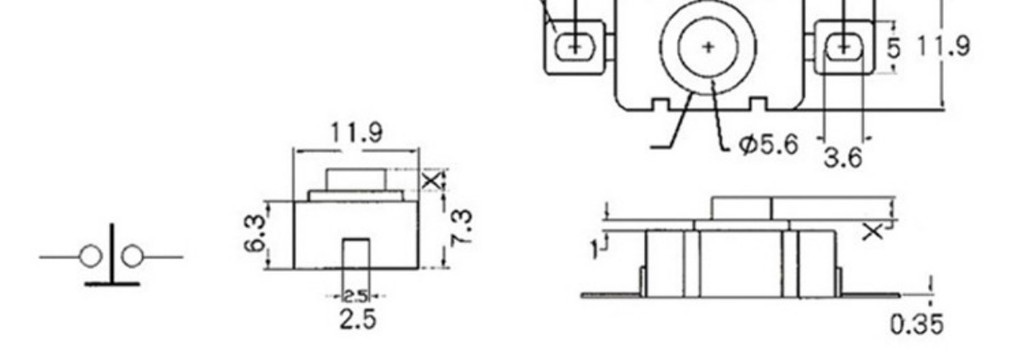 20/10 Pieces KAN-28 Flashlight Switch Self-Locking SMD Push Button ...