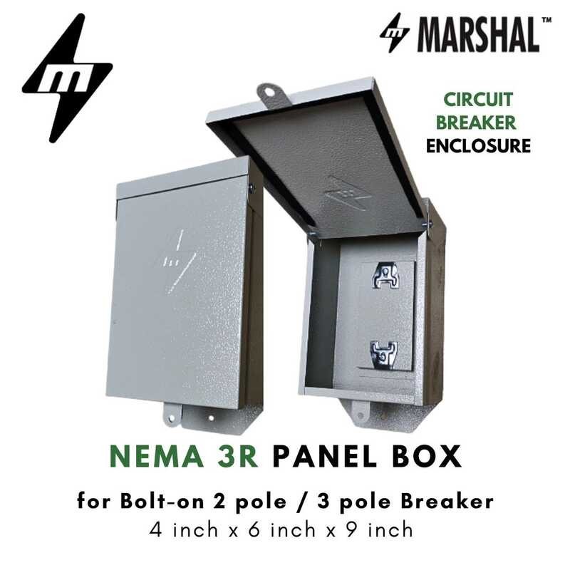 Marshal Nema 3R Rain Tight Panel Box Electrical Enclosure for Bolt on 2 ...