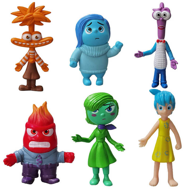 Inside 6Pcs/Set Out 2 Anime Joy Sadness Angry Action Figure Fear ...