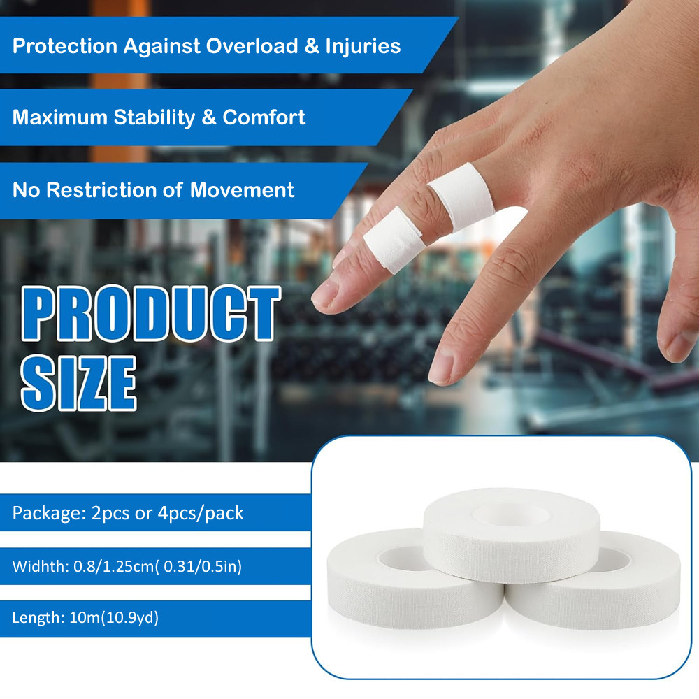 White Sports Athletic Adhesive Fingers Tape for Weight Lifting ...