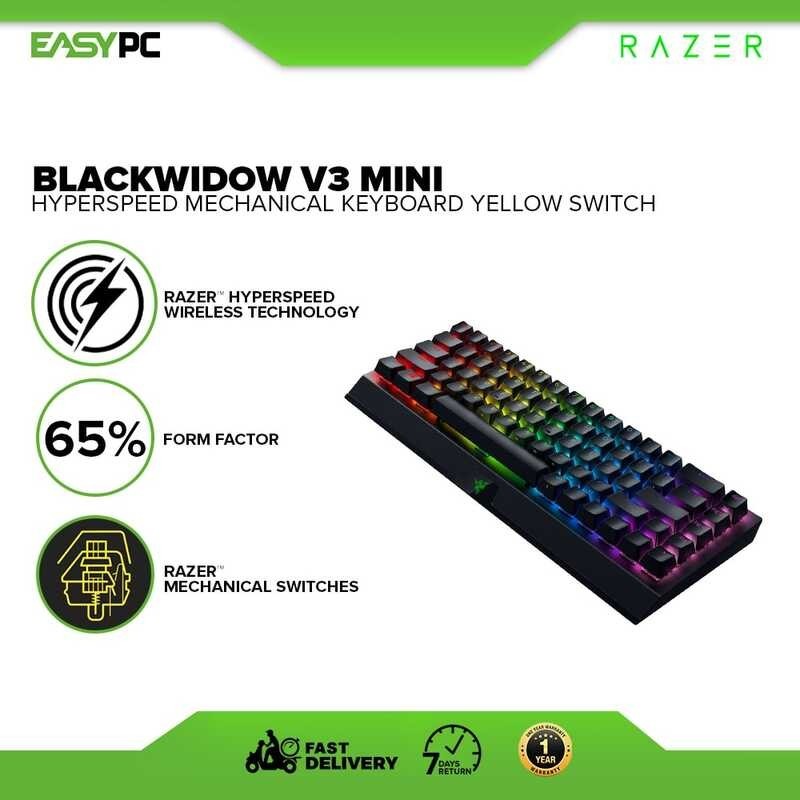 Blackwidow V3 Razer Mini Hyperspeed Mechanical Keyboard 1Ion | Shopee ...