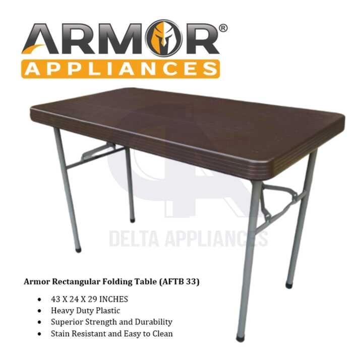 Rectangular Armor Life Folding Table (Brown) | Shopee Philippines