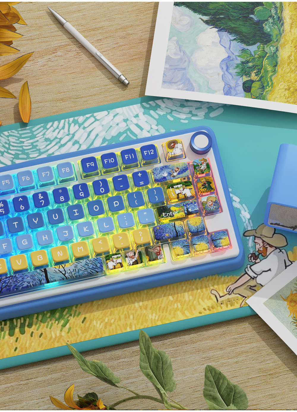 Artists Theme Keycaps MSA Profile Personalized Keycap For Mechanical ...