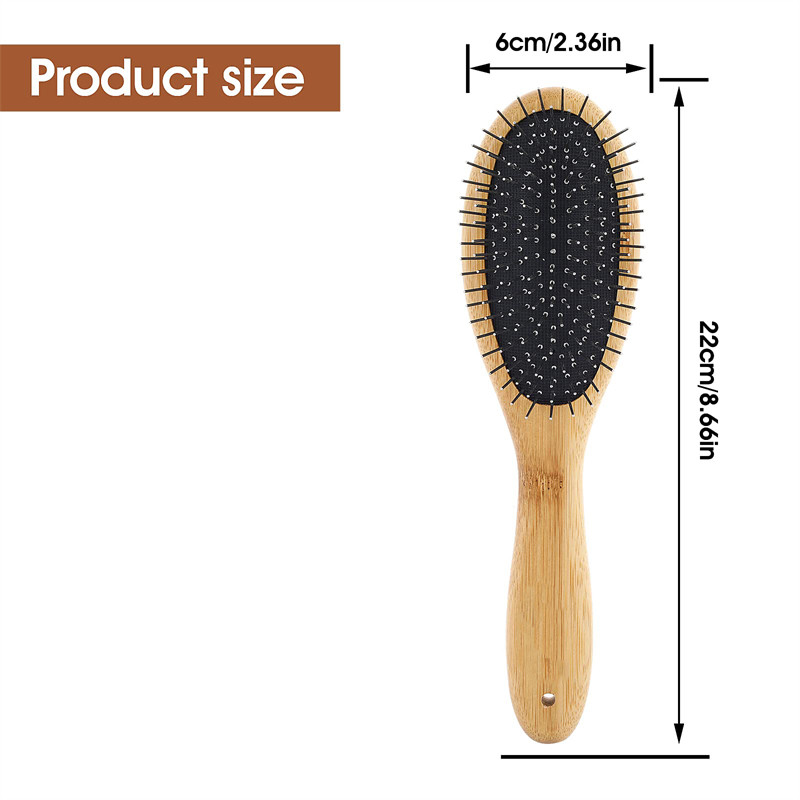 Benepaw Professional Pet Pin Brush with Stainless Steel Round Pins ...