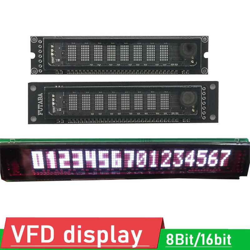 Dot 8-Bit 16-Bit Matrix Module VFD Fluorescent Display Screen for Arduino C51 STM32 Microcontro ...