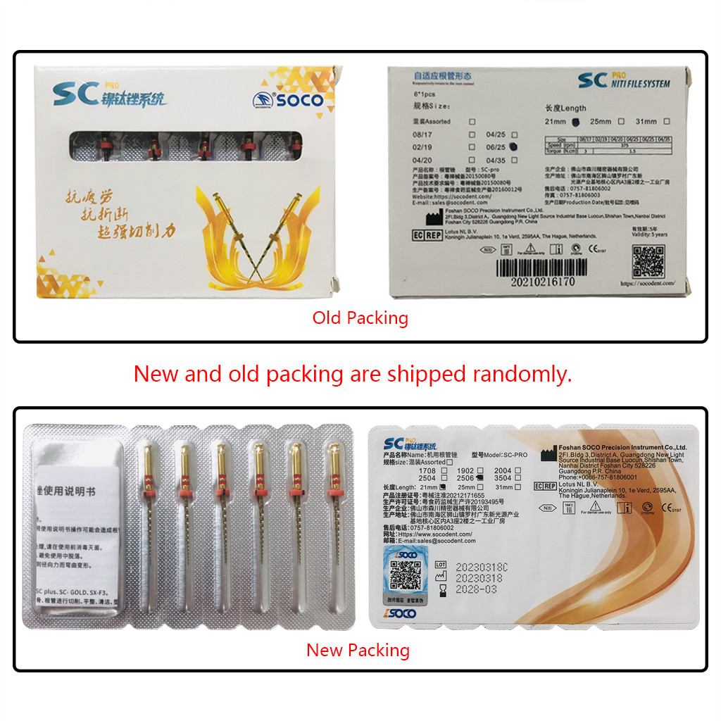 6Pcs/card COXO SOCO PRO Dental Rotary Root Canal Endodontic Files ...